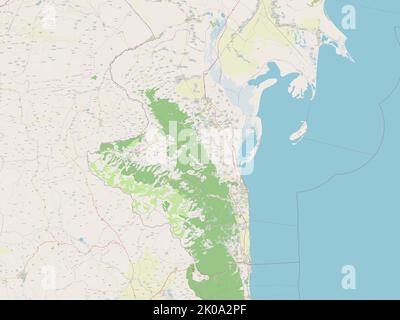 Lankaran, region of Azerbaijan. Open Street Map. Locations and names of ...