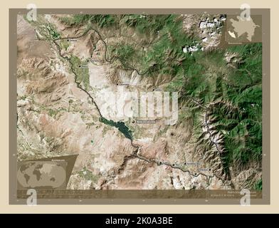 Nakhchivan, region of Azerbaijan. High resolution satellite map ...