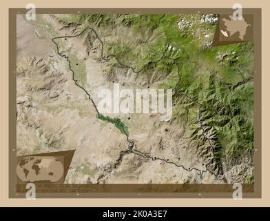 Nakhchivan, region of Azerbaijan. Low resolution satellite map ...