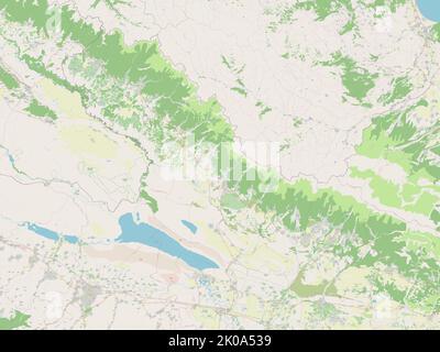 Shaki-Zaqatala, region of Azerbaijan. Open Street Map. Corner auxiliary ...