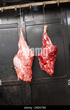 Beef steak ready to be cut in to pieces Stock Photo - Alamy