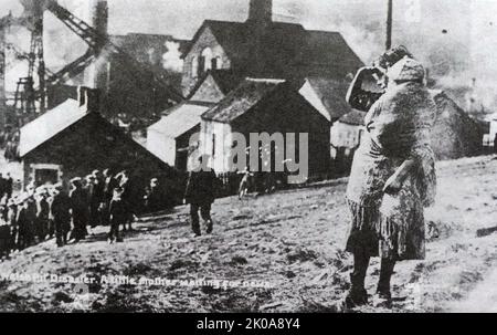Senghenydd Universal Colliery Disaster, Glamorgan, S. Wales Stock Photo ...