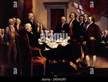 Declaration of independence by John Trumbull Stock Photo - Alamy