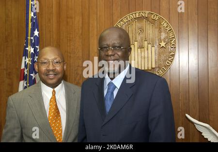 Secretary Alphonso Jackson with Ghana Minister Hackman Owusu-Agyeman ...