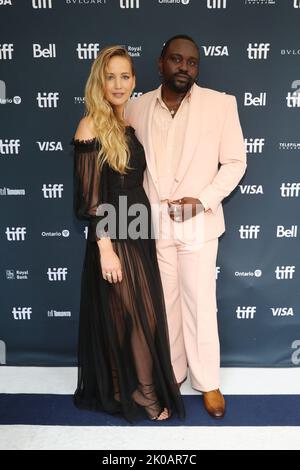 Jennifer Lawrence, Brian Tyree Henry attend the "Causeway" Premiere ...