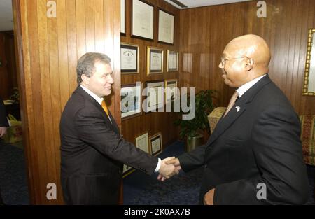 Secretary Alphonso Jackson with Israeli Minister Meir Sheetrit ...