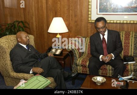 Secretary Alphonso Jackson with NAACP President Bruce Gordon ...