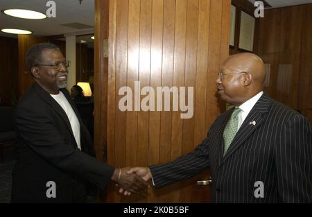 Secretary Alphonso Jackson with Bishop Adam J. Richardson, Jr., John ...