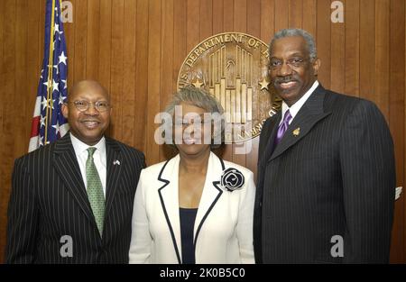 Secretary Alphonso Jackson with Bishop Adam J. Richardson, Jr., John ...