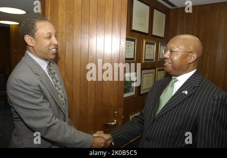 Secretary Alphonso Jackson with Bishop Adam J. Richardson, Jr., John ...