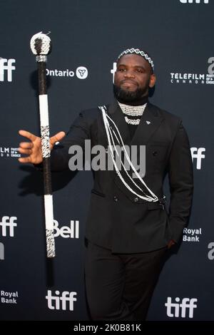 Sivuyile Ngesi attends the premiere of "The Woman King" at Roy Thomson Hall during the 2022 ...