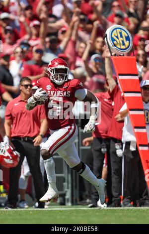 South Carolina running back Raheim Sanders runs the 40-yard dash at the ...