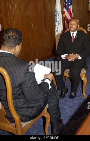 Secretary Alphonso Jackson, Television Interview Session. Secretary ...