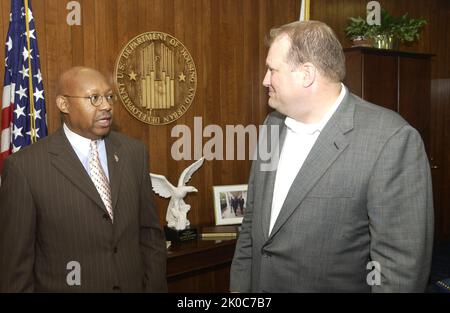 Secretary Alphonso Jackson with Drew Carey. Secretary Alphonso Jackson ...