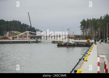 Nowy Swiat, Poland Sept. 10th, 2022 Aerial view of the newly build ...