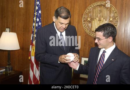 Secretary Mel Martinez with David Sherzer. Secretary Mel Martinez with ...