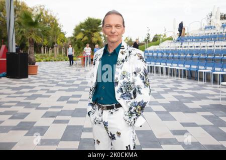 Frank Zimmermann bei der Fotoprobe zum Theaterstück 'Jedermann' auf der ...