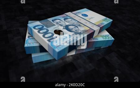 Philippines money Philippine Peso money pack 3d illustration. PHP ...