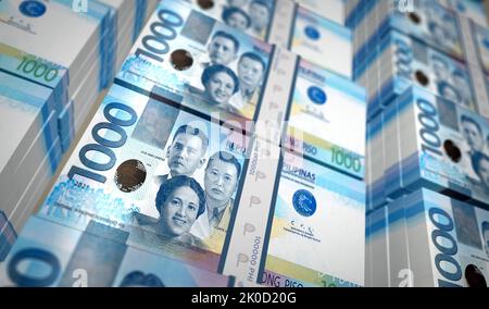 Philippines money Philippine Peso money pack 3d illustration. PHP ...