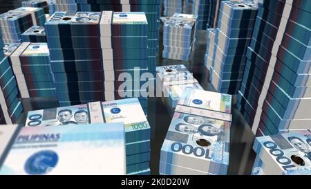 Philippines money Philippine Peso money pack 3d illustration. PHP ...