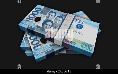 Philippines money Philippine Peso money pack 3d illustration. PHP ...