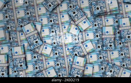 Philippines money Philippine Peso money pack 3d illustration. PHP ...