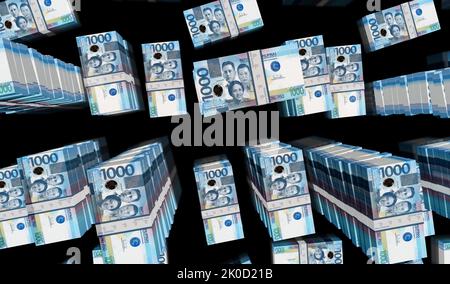 Philippines money Philippine Peso money pack 3d illustration. PHP ...
