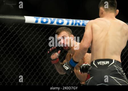LAS VEGAS, NV - September 9: Chad Anheliger steps on the scale for the ...