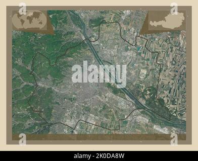 Wien, state of Austria. High resolution satellite map Stock Photo - Alamy