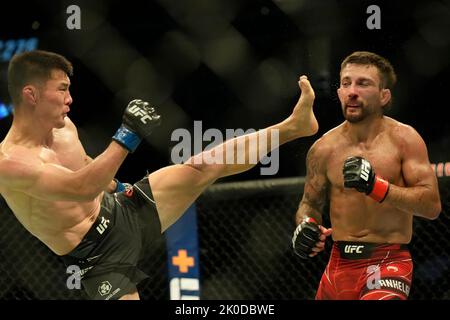 LAS VEGAS, NV - September 9: Chad Anheliger steps on the scale for the ...