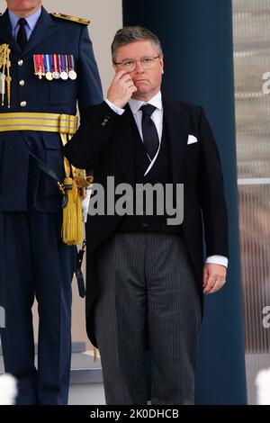 King Charles III attends the Ceremony of the Keys during his visit ...
