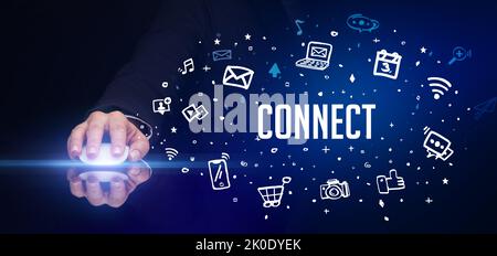 hand holding wireless peripheral concept Stock Photo - Alamy