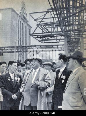 Vinylon Complex was built in Hamhung, North Korea, 1961. Vinylon, also ...