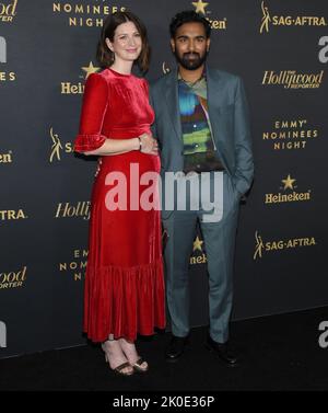 (R-L) Himesh Patel and Wife arrives at The Hollywood Reporter and SAG ...