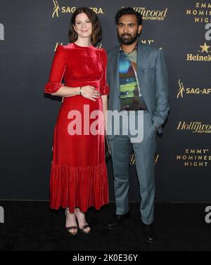 (R-L) Himesh Patel and Wife arrives at The Hollywood Reporter and SAG ...