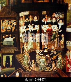 Painting depicting a 16th Century Wedding Feast in the residence of Sir ...