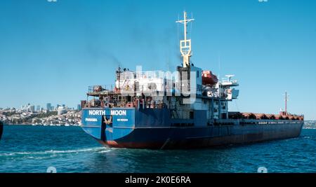 Istanbul Boğazı, Istanbul, Turkey - 09 10 2022: The Bosphorus is an ...