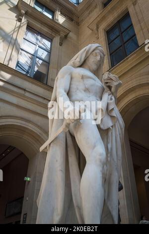 The Cour Puget where French sculpture is exhibited, Louvre Museum, the ...
