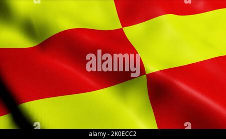 3D Illustration of a waving Moldova city flag of Ungheni Stock Photo ...
