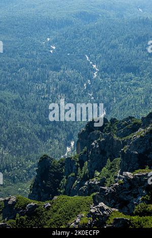 High Tatras scenery from Slavkov lookout, Slovak republic. Hiking theme ...