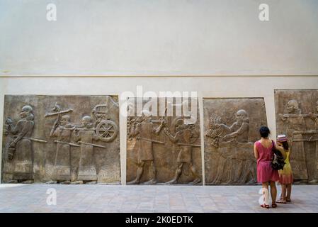 Assyrian sculpture, Louvre Museum, the world's most-visited museum, and ...