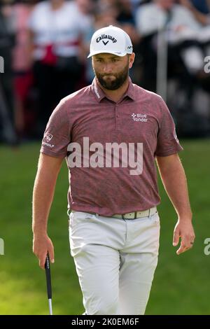Jon Rahm on the 18th green during day three of the Aberdeen Standard ...