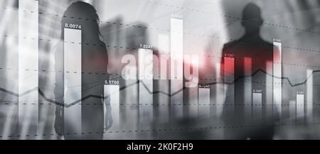 Finacial concept. Business Graph Stock Market chart. Digital charts and ...