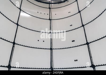 Image of a nondescript interior, inside, of an empty new above ground ...