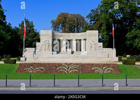 WW1 - Monument in Reims, France French Colonial black troops Stock ...