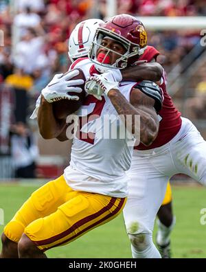 Southern California wide receiver Brenden Rice runs the ball during the ...