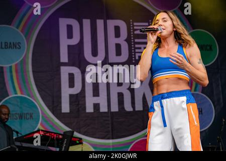 Mel C AKA Sporty Spice performing live on stage during the festival ...