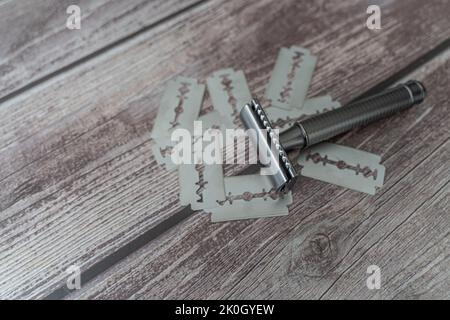 Shaving stick and packs of Safety razors Stock Photo - Alamy