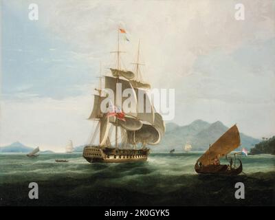 The Hon. Company's ship Sir David Scott, at the entrance of the Straits ...
