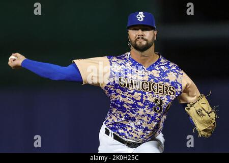 Biloxi, Mississippi, USA. 11th Sep, 2022. Biloxi Shuckers infielder ...